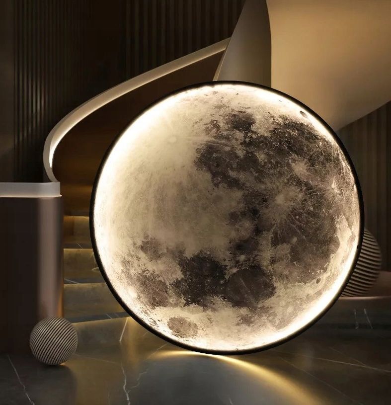 Plafon Lampa Led Księżyc 60 cm - Moon 3D - pilot - Arena.pl