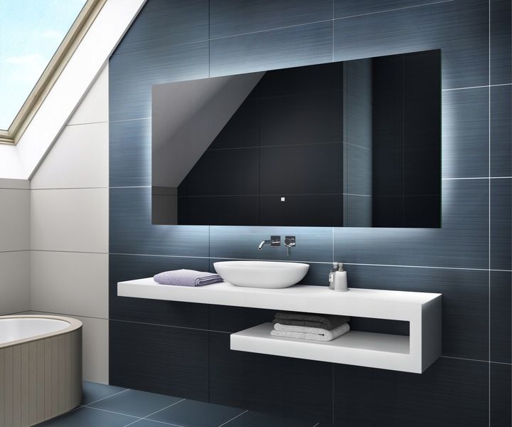 Lustro Łazienkowe LED Podświetlane 110x90 cm - Arena.pl
