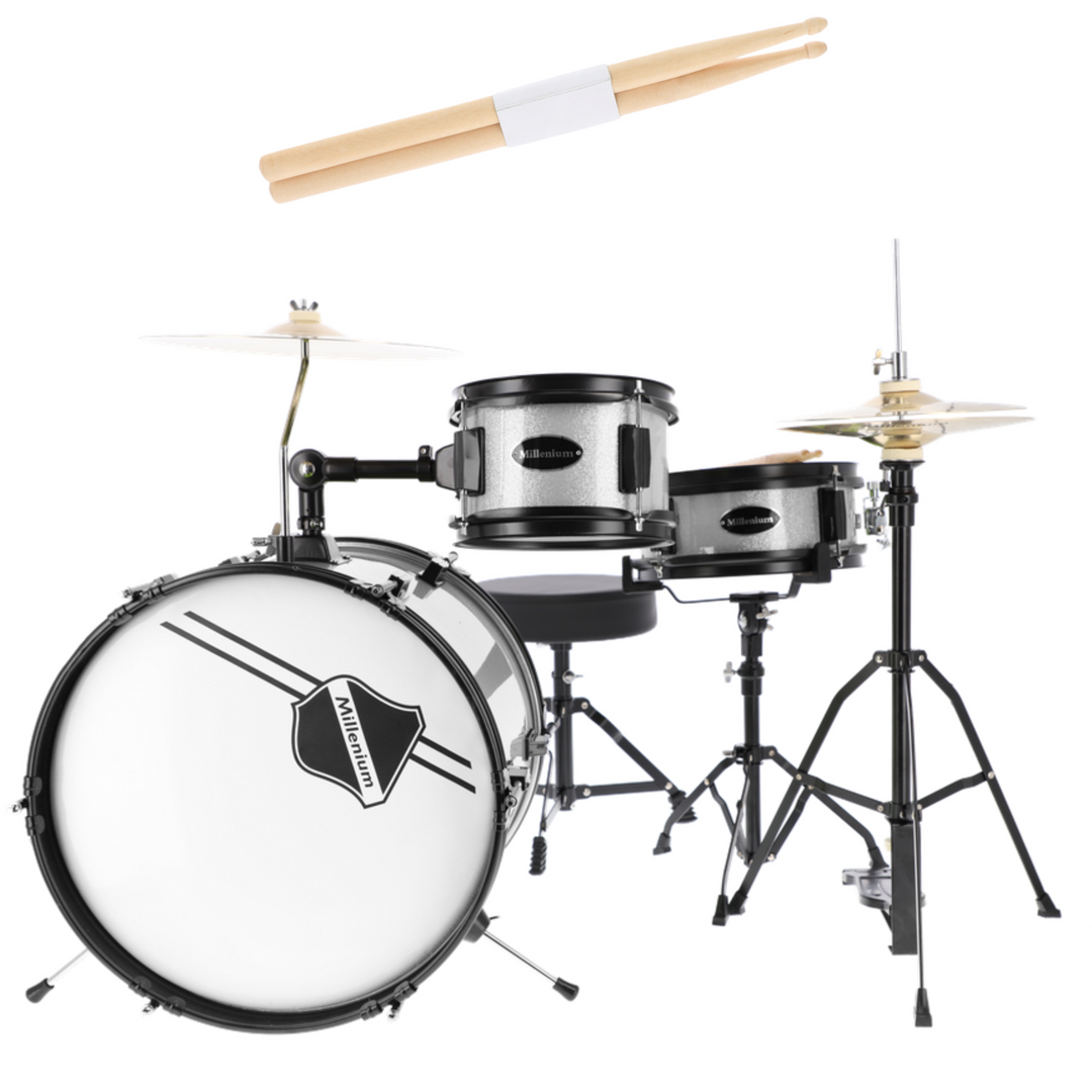 Perkusja dla dzieci od 3 lat + pałeczki Millenium Youngster Biała ...