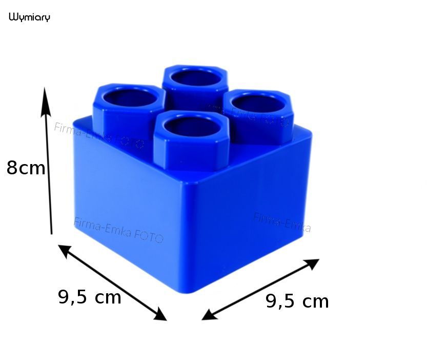 Polskie MEGA Klocki GIGANTY cegły + kółka 141 el. - Arena.pl