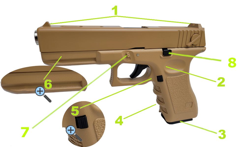 Glock 17 Replika ASG Pistolet Na Kulki + Tarcze - Arena.pl