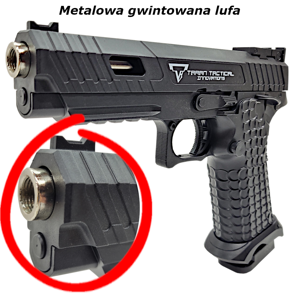 Pistolet COMBAT MASTER na kulki ASG Replika Broni 6mm+Granat 800 szt ...