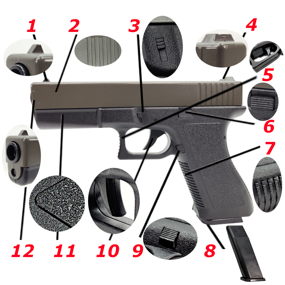 Pistolet Glock P80 ASG Na Kulki Metal Polimer wer wojsko - Arena.pl